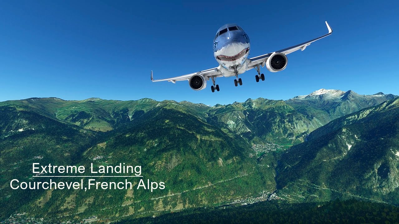 Extreme Landing At Courchevel Altiport, French Alps - Airbus A320 - YouTube