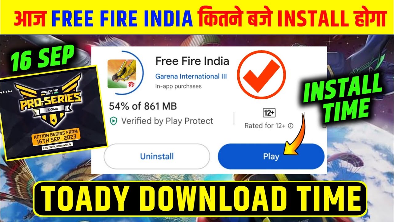 😍FREE FIRE INDIA DOWNLOAD TIME TODAY| AAJ FREE FIRE INDIA KITNE BAJE ...