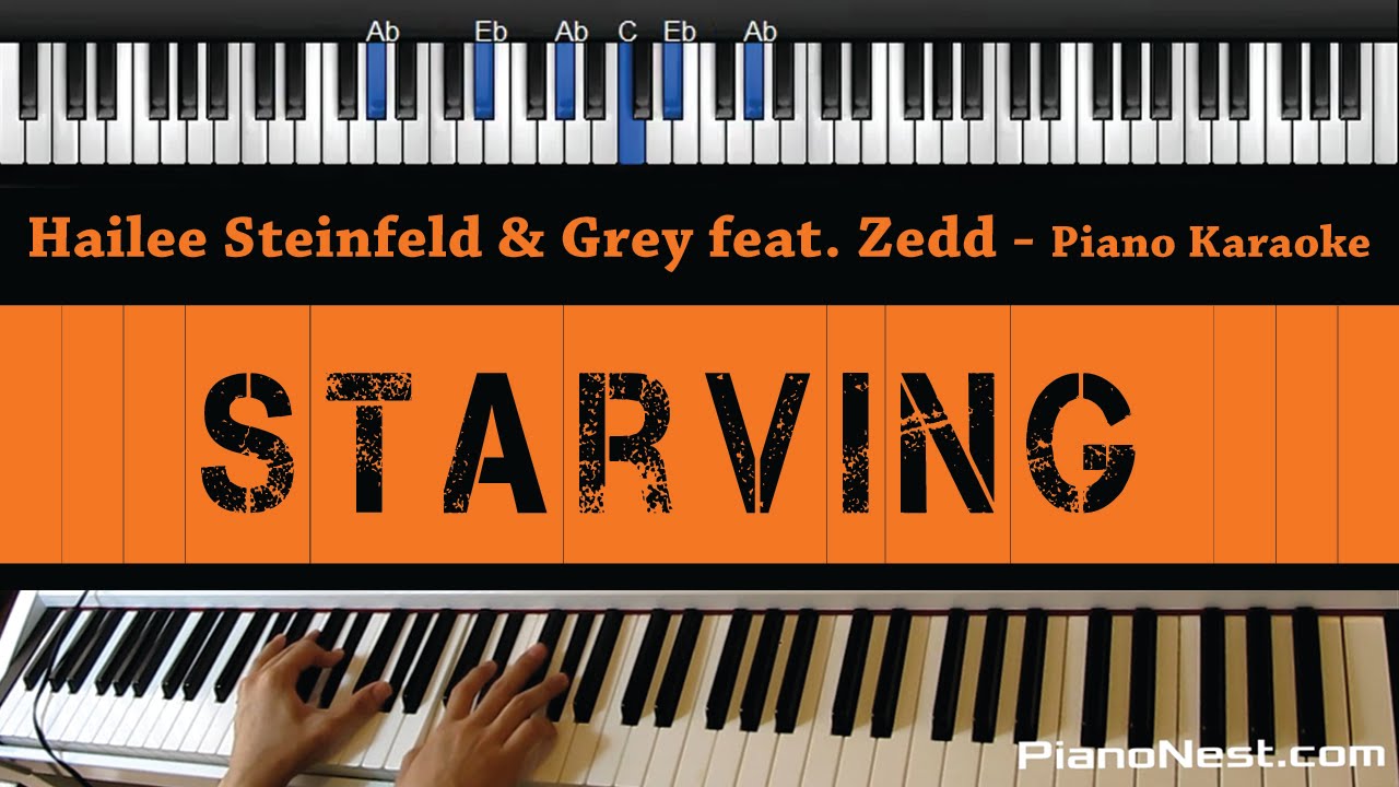 Hailee Steinfeld & Grey feat. Zedd - Starving - Piano Karaoke / Sing ...