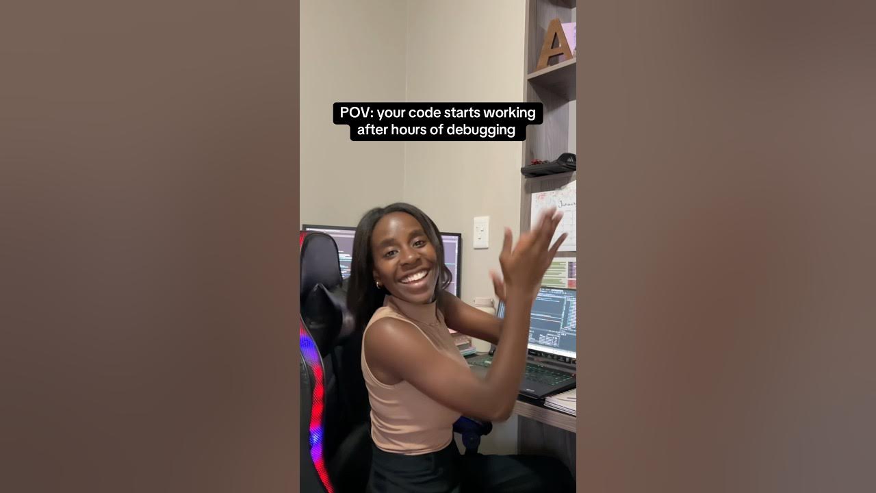 Happy dance 🥳 coding #debugging #bugs #relatable #womenintech #softwareengineer #codingbugs ...