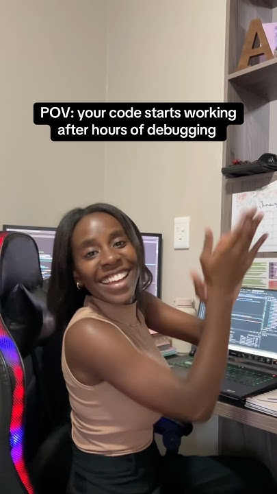 Happy dance 🥳 coding #debugging #bugs #relatable #womenintech #softwareengineer #codingbugs ...