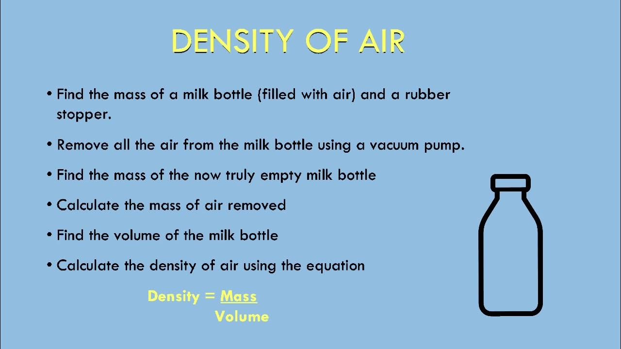 Finding the density of air - YouTube