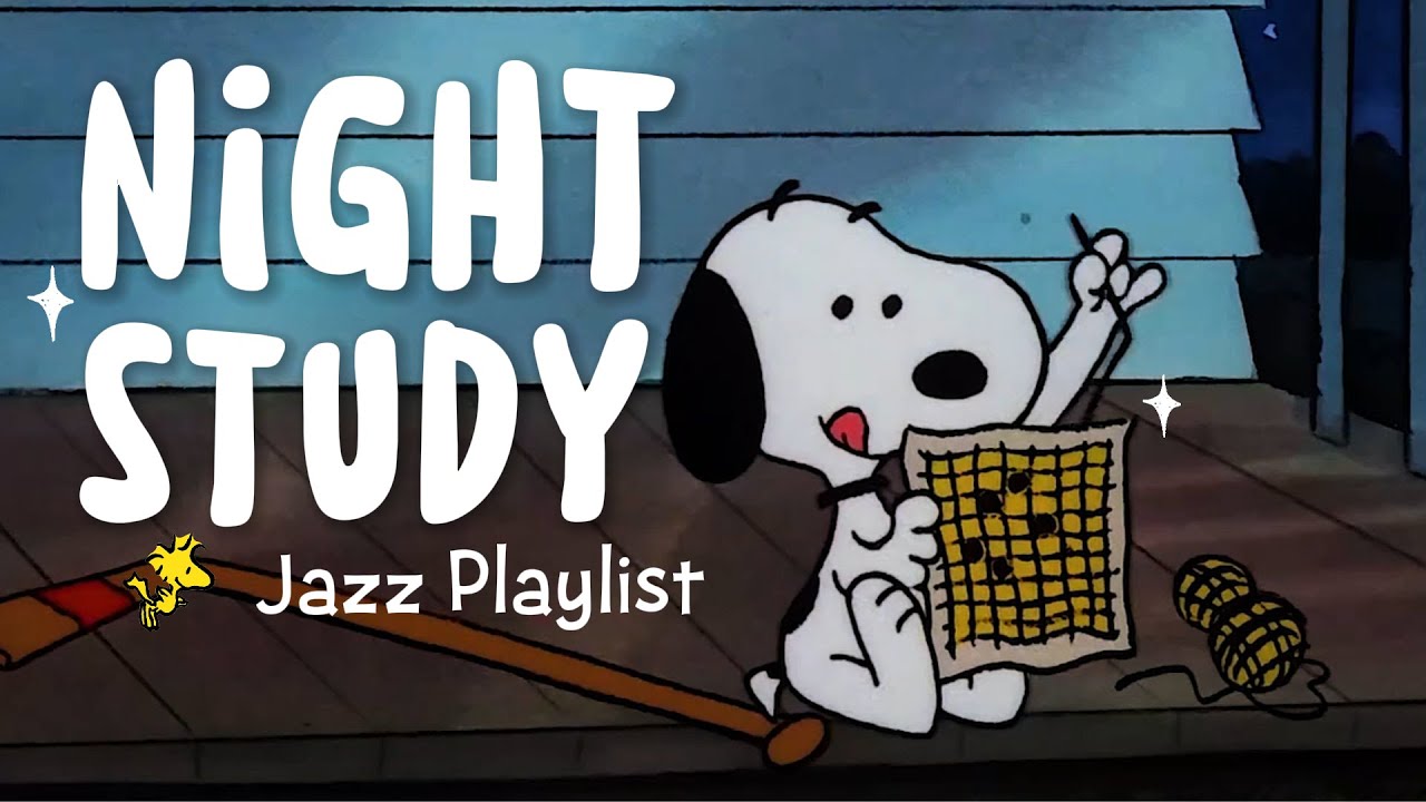 [𝐩𝐥𝐚𝐲𝐥𝐢𝐬𝐭] A Calm Night Knitting with Snoopy 🎧 Jazz & Chill Beats for Art, Work & Study - YouTube