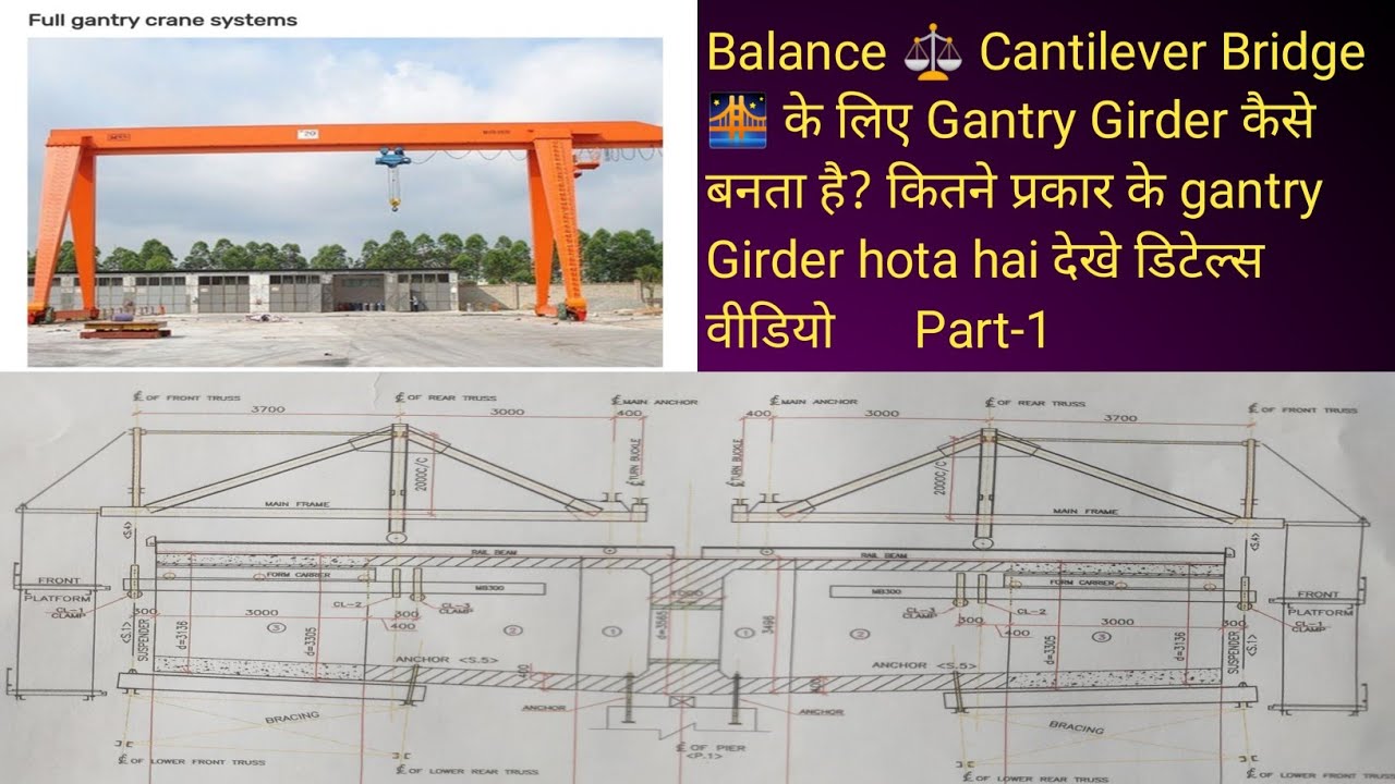 What is Gantry Girder &Types ll Balance Cantilever Bridge🌉 Me Hammer ...