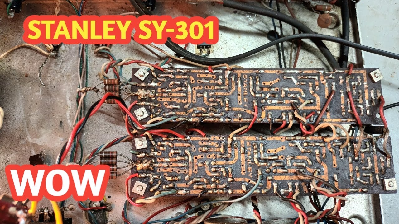 STANLEY SY-301 AMPLIFIER JADUL MENDENGUNG KETIKA AWAL DI HIDUPKAN - YouTube