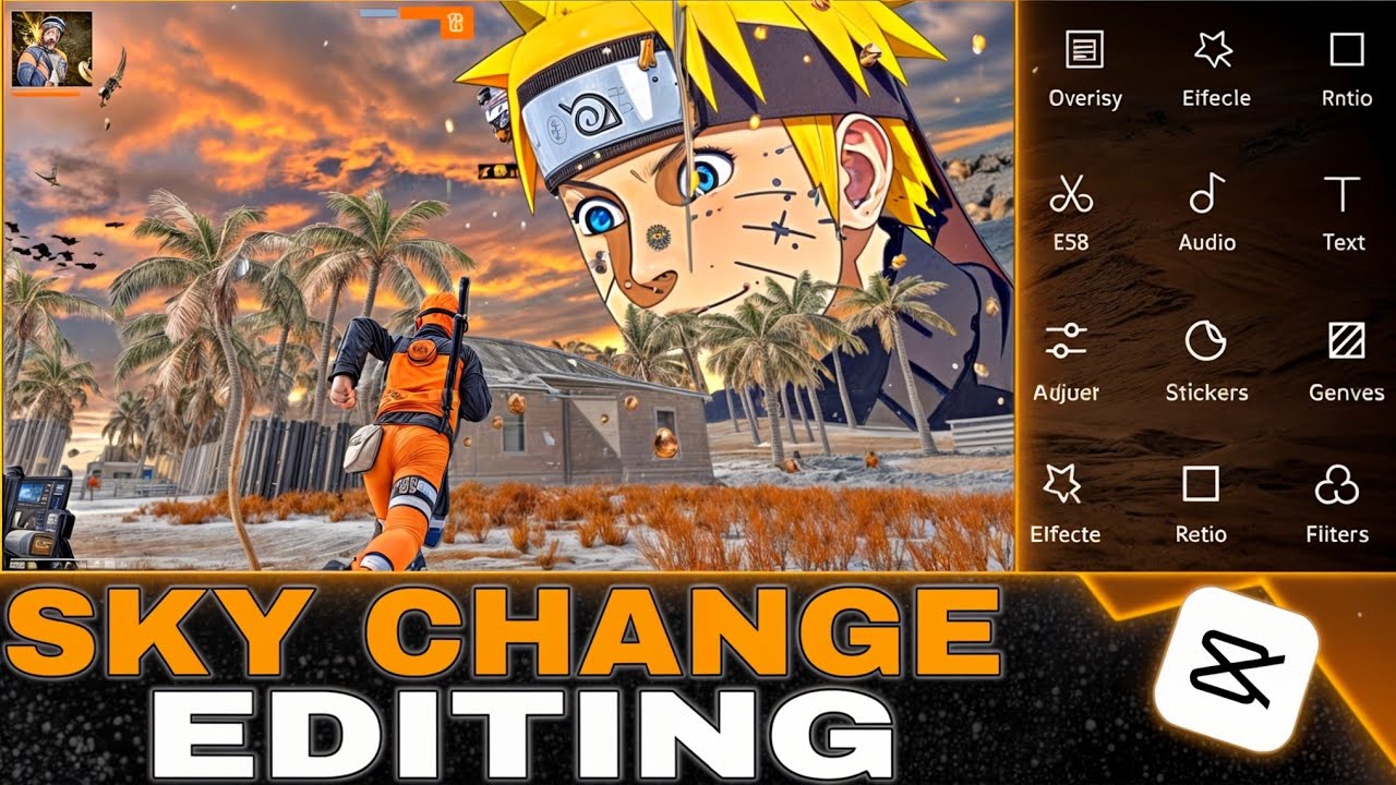 Free Fire Sky Change 😱 Editing Tutorial ⚙️ (FF Sky change editing in ...