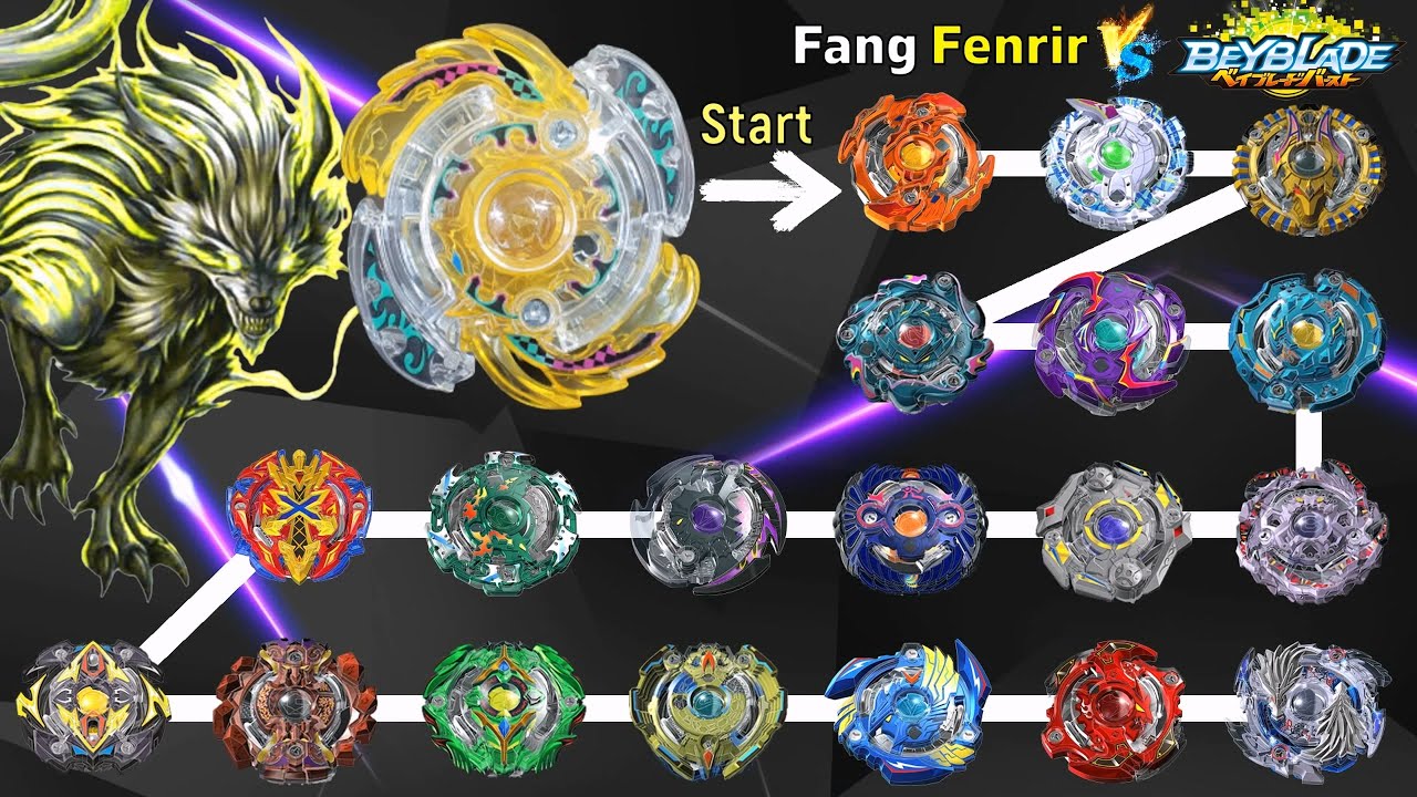 Beyblade Burst X【Fang Fenrir VS ALL Season1】 Marathon Battle ベイブレードバースト ...
