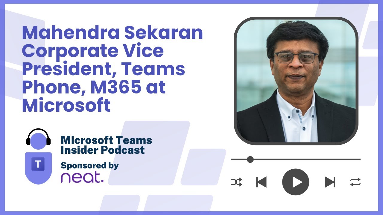 Mahendra Sekaran, Corporate Vice President Teams Phone, M365 at ...