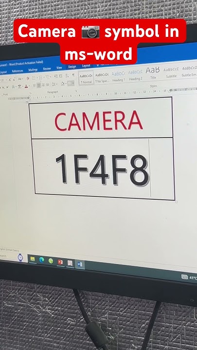 Camera 📸 symbol in Ms-word #microsoft #msoffice #msword #microsoft @youtubecreators @YouTube ...