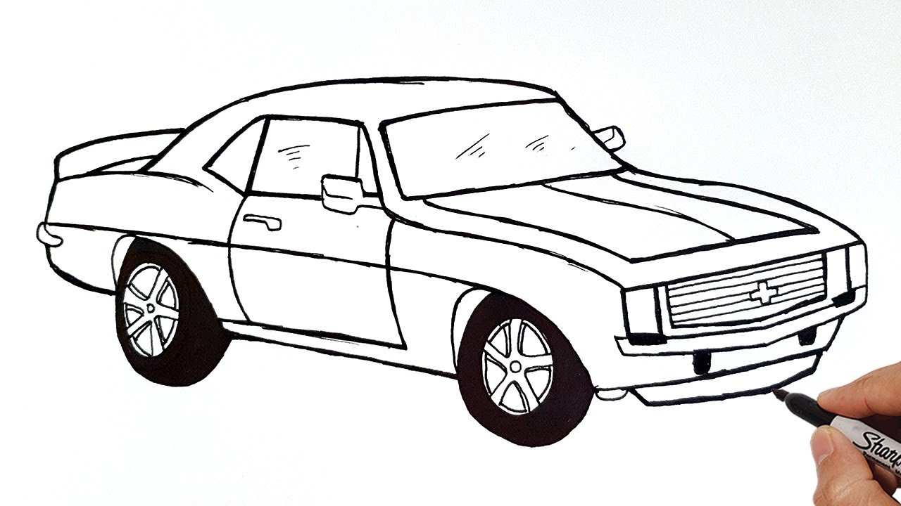 Chevrolet Camaro 1969 - How To Draw a Classic Chevy Car Step-by-Step ...