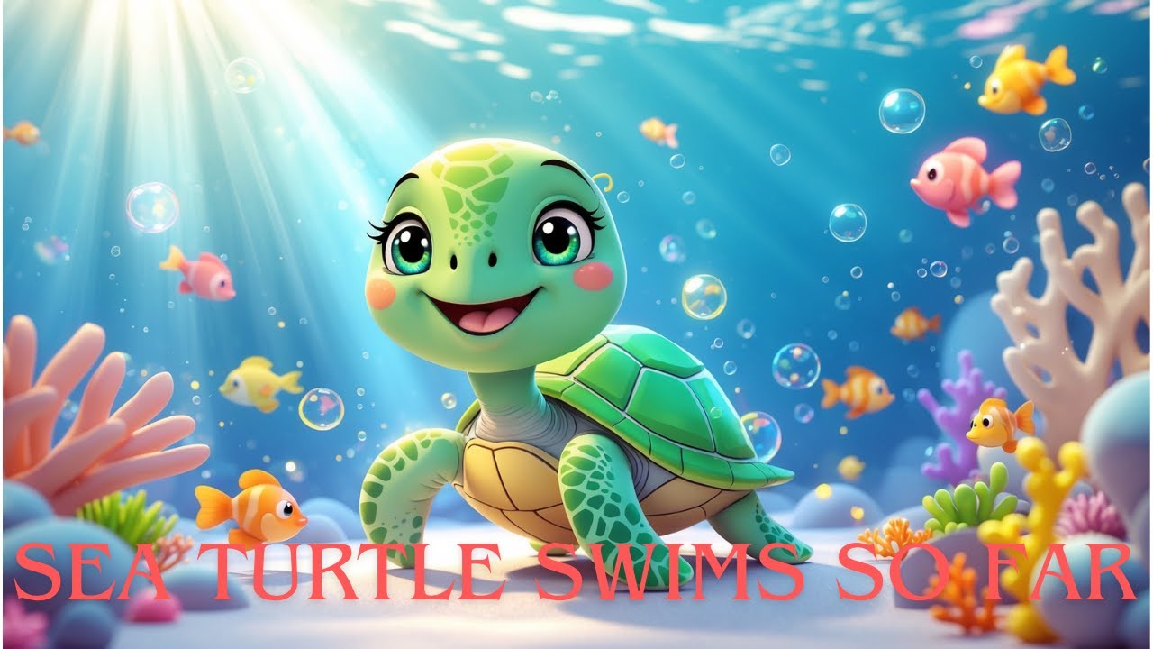 Sea Turtle Swims So Far 🐢🌊 | Fun Kids Song About Ocean Animals ...