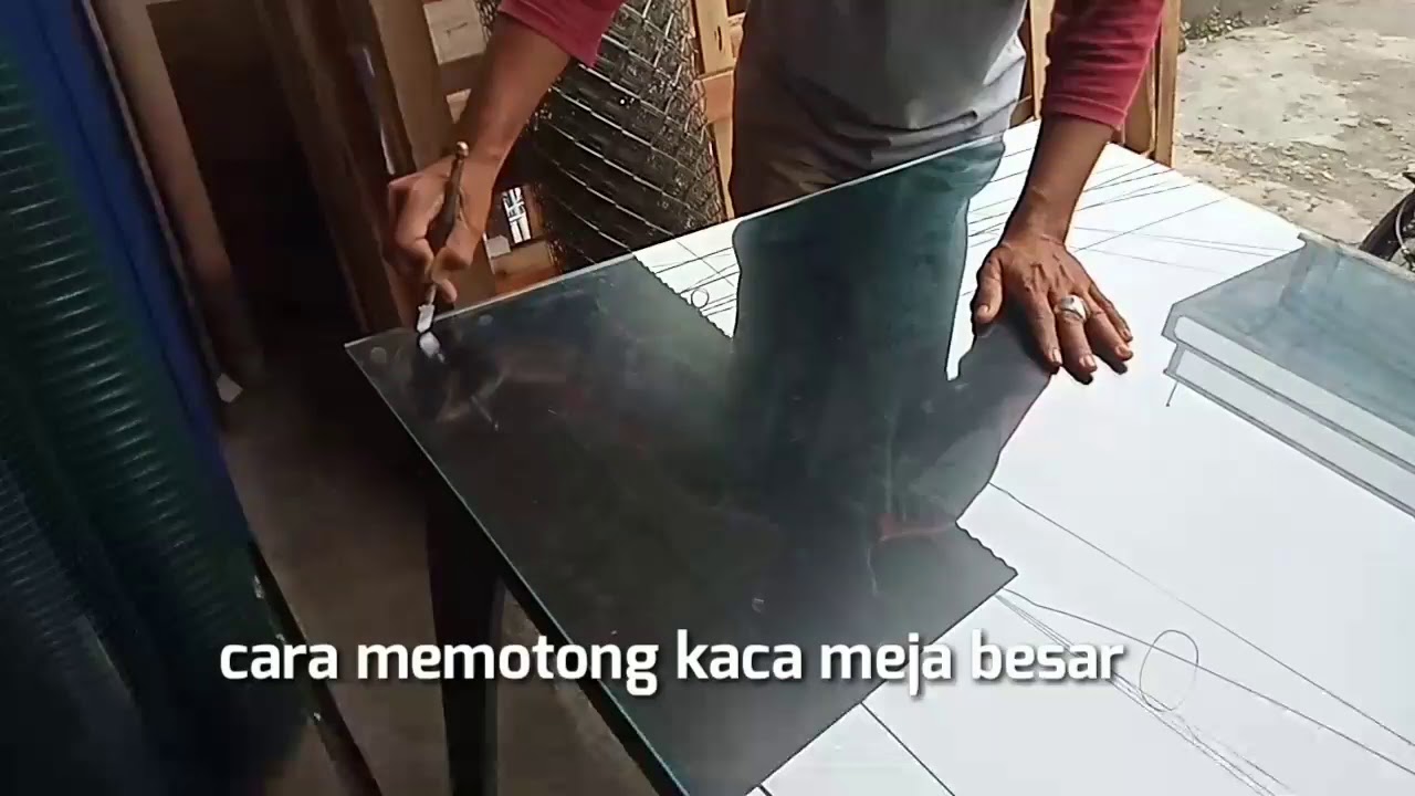 TUTORIAL CARA POTONG KACA MEJA BESAR BULAT OVAL👍 ️ - YouTube