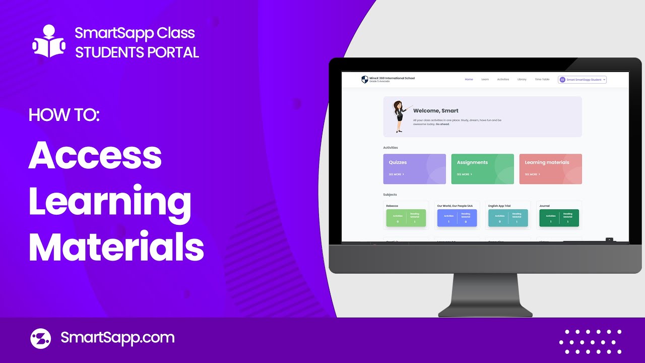 How To Access Learning Materials On Smartsapp Class - YouTube