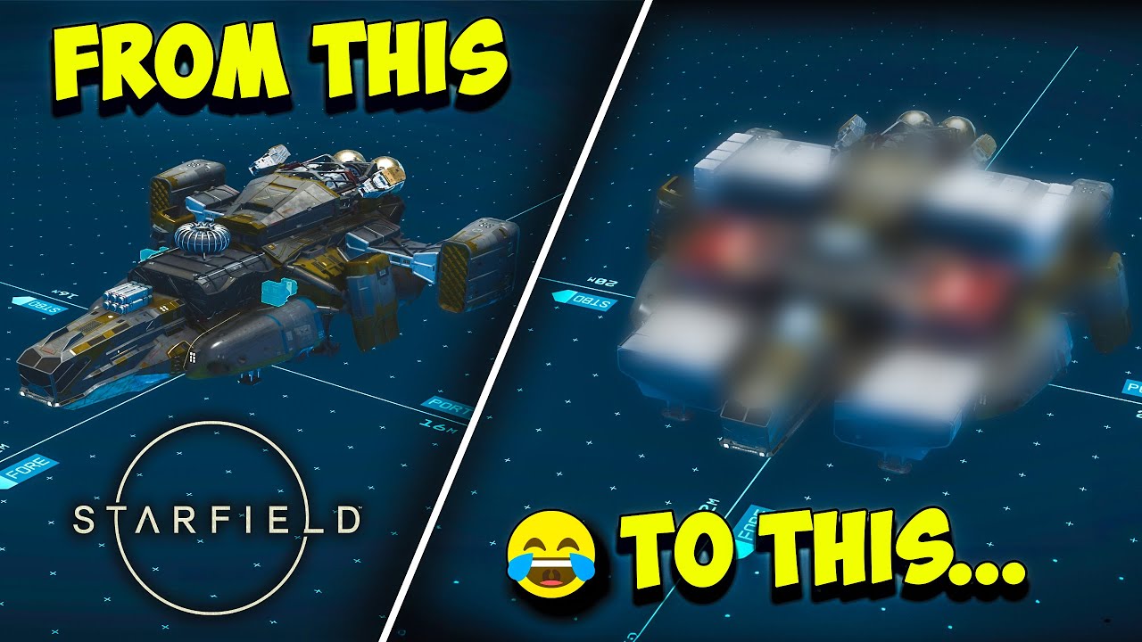 Starfield!! My First Ship Build! Building A Cargo Ship!! - YouTube