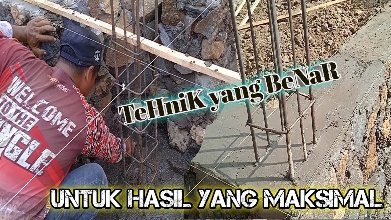 Cara memasang besi cakar ayam pondasi - YouTube