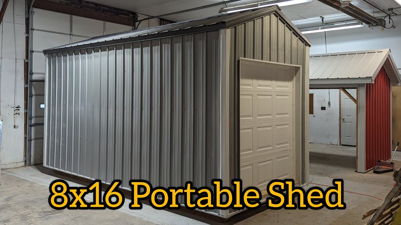 8x16 Portable Shed. - YouTube