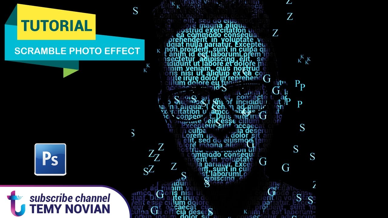 Photoshop tutorial scramble photo effect - YouTube