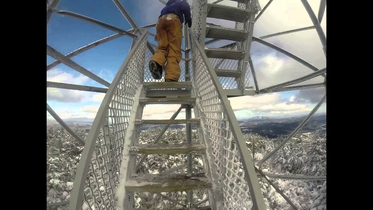 Okemo fire tower in winter - YouTube