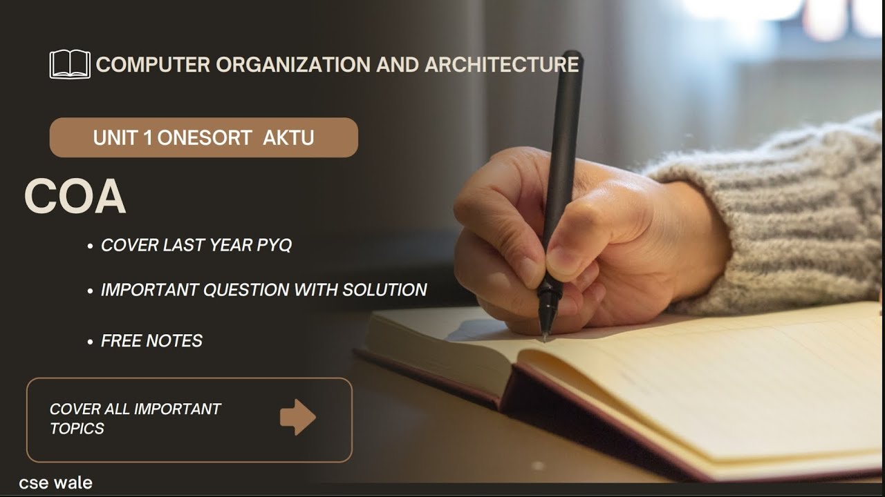 COA UNIT 1 onesort series || Functional Unit of digital system।। block ...