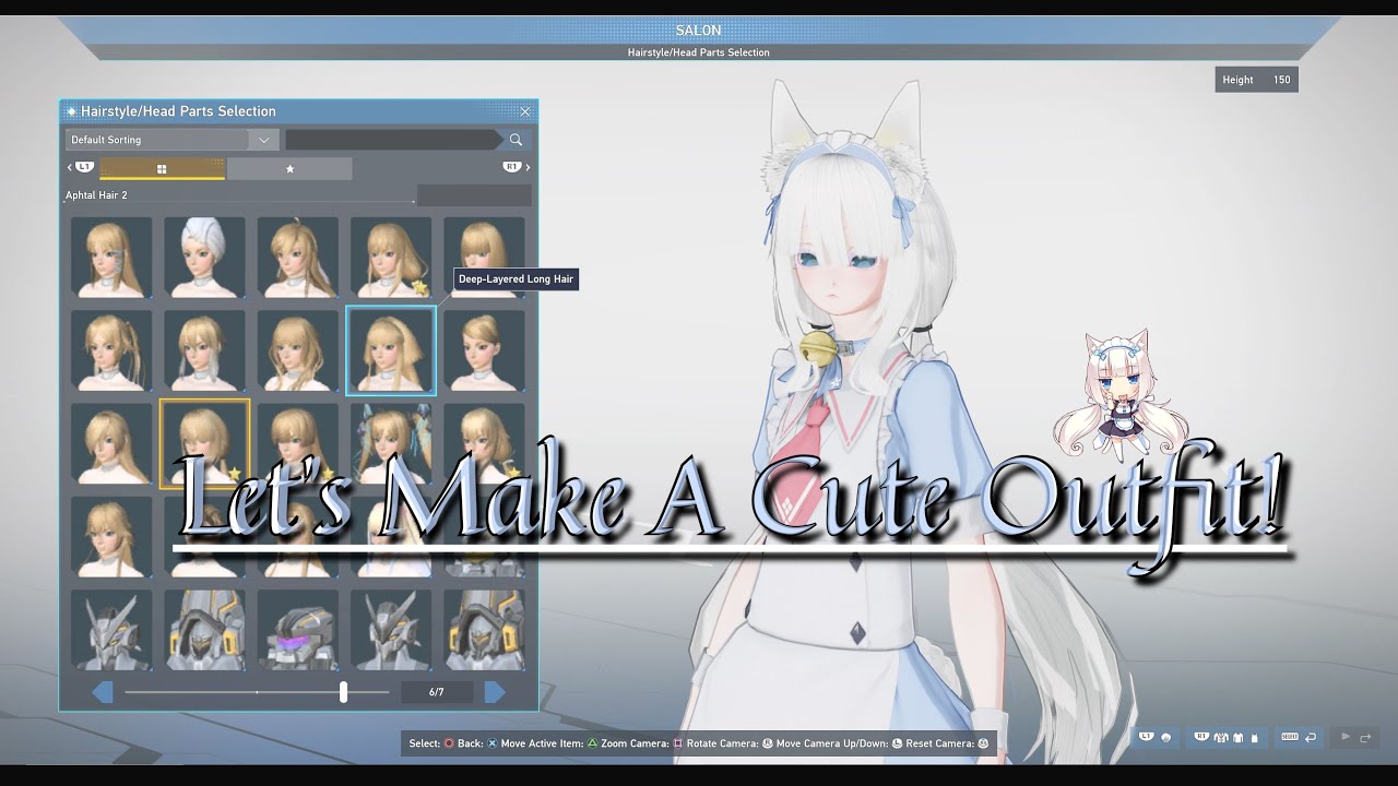 [PSO2:NGS] Let's make a cute maid outfit in the ngs character creator ...