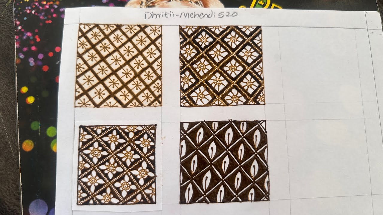 Latest mehendi grid pattern 2025/ how to make easy mehendi grids # ...