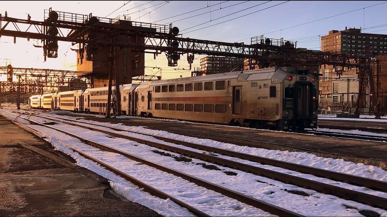 NJ TRANSIT Suffurn bound service departs with Alstom P42AC from Hoboken ...