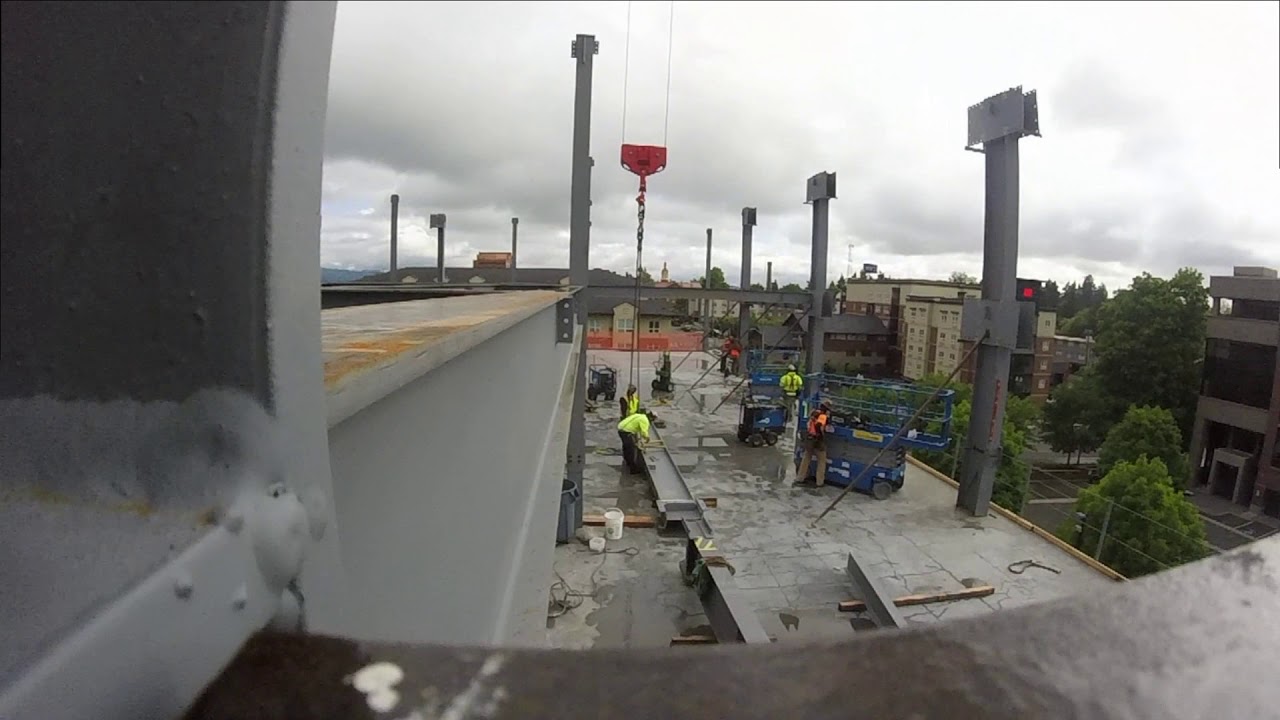 setting steel beams - YouTube