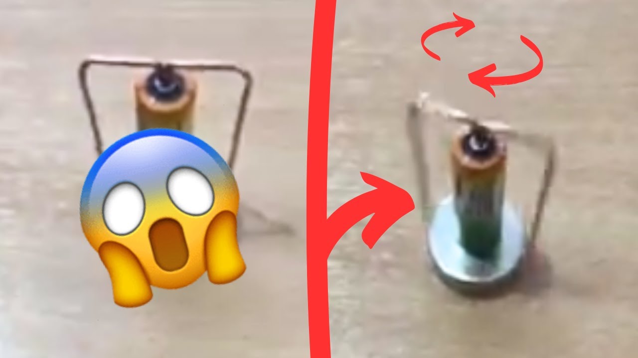 🔥 PERPETUAL MOTION MACHINE: Rotating DC Motor with a Neodymium Magnet ...