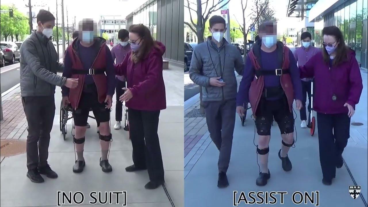 Soft robotic, wearable device improves walking for individual with ...
