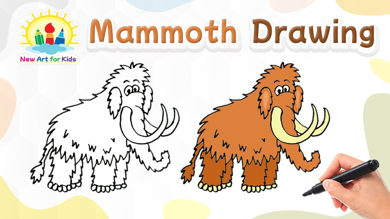 Mammoth Drawing | wooli mammoth Drawing | Elephant Drawing Easy | How ...