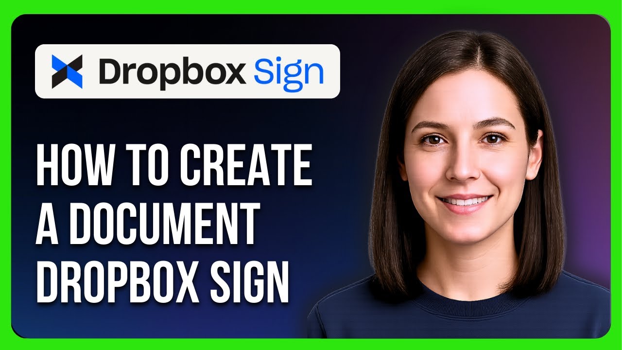 How to Create a Document Dropbox Sign - YouTube