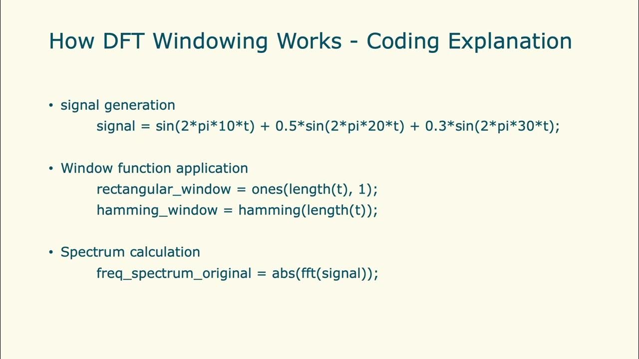 DSP DFT Window - YouTube