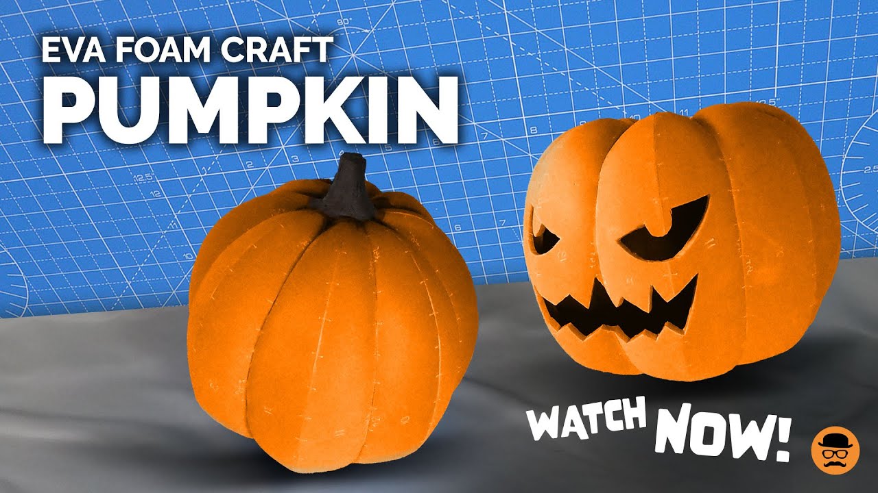 Halloween DIY: Spooky EVA Foam Pumpkin Craft - YouTube