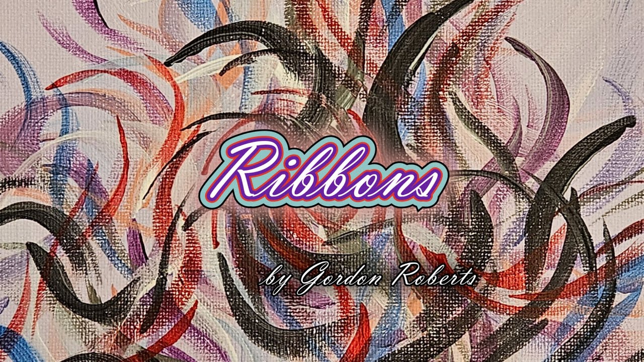 'Ribbons' | Abstract no.203 | easy acrylic abstract painting | 25x25 cm ...