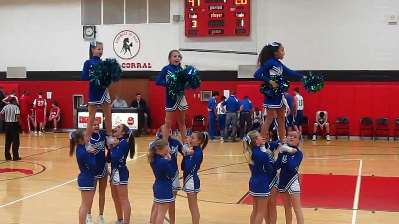 JCMS 7th Grade Cheer 3 - YouTube