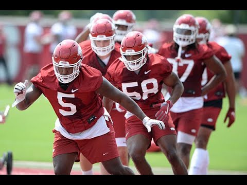 Eric Gregory (L) and Dorian Gerald (R) update preseason for D-linemen ...