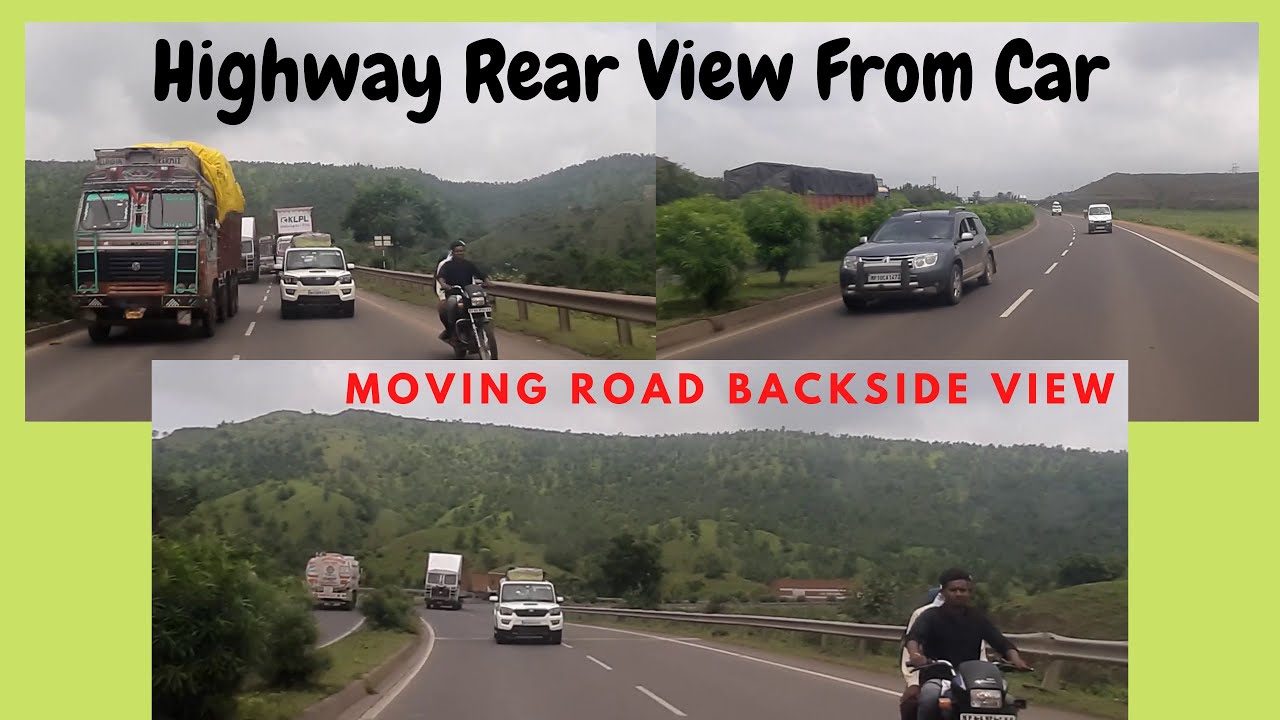 Highway Driving Rear View | Moving Road Backside View - YouTube