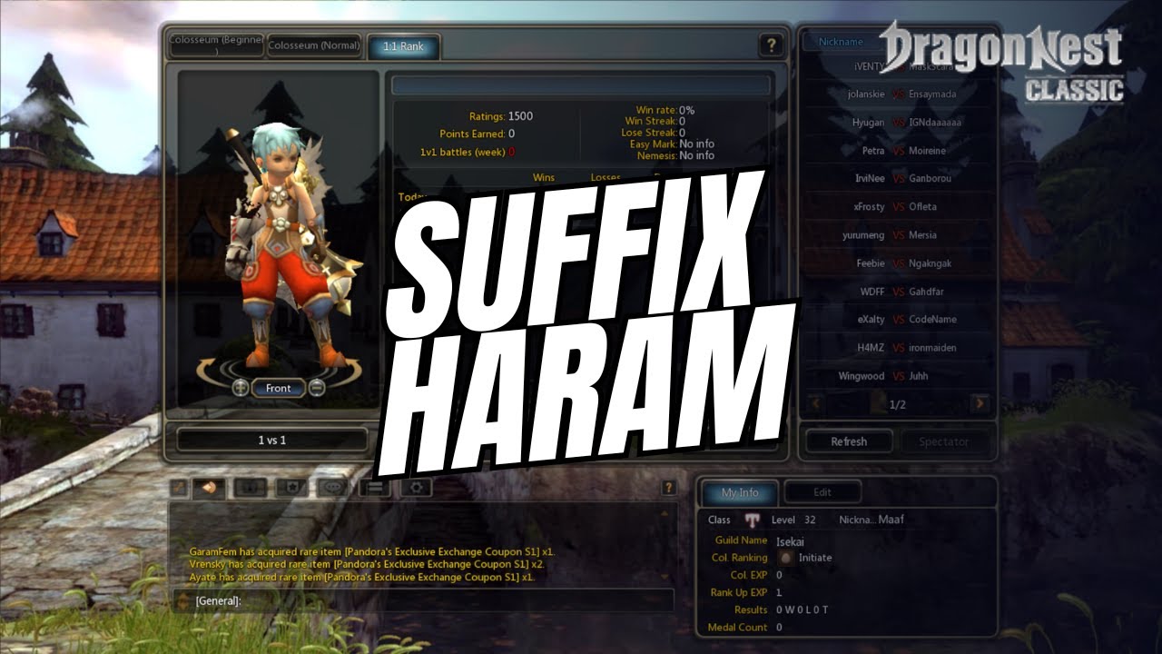 [DAY 13] APA ITU SUFFIX HARAM? | DRAGON NEST CLASSIC - YouTube