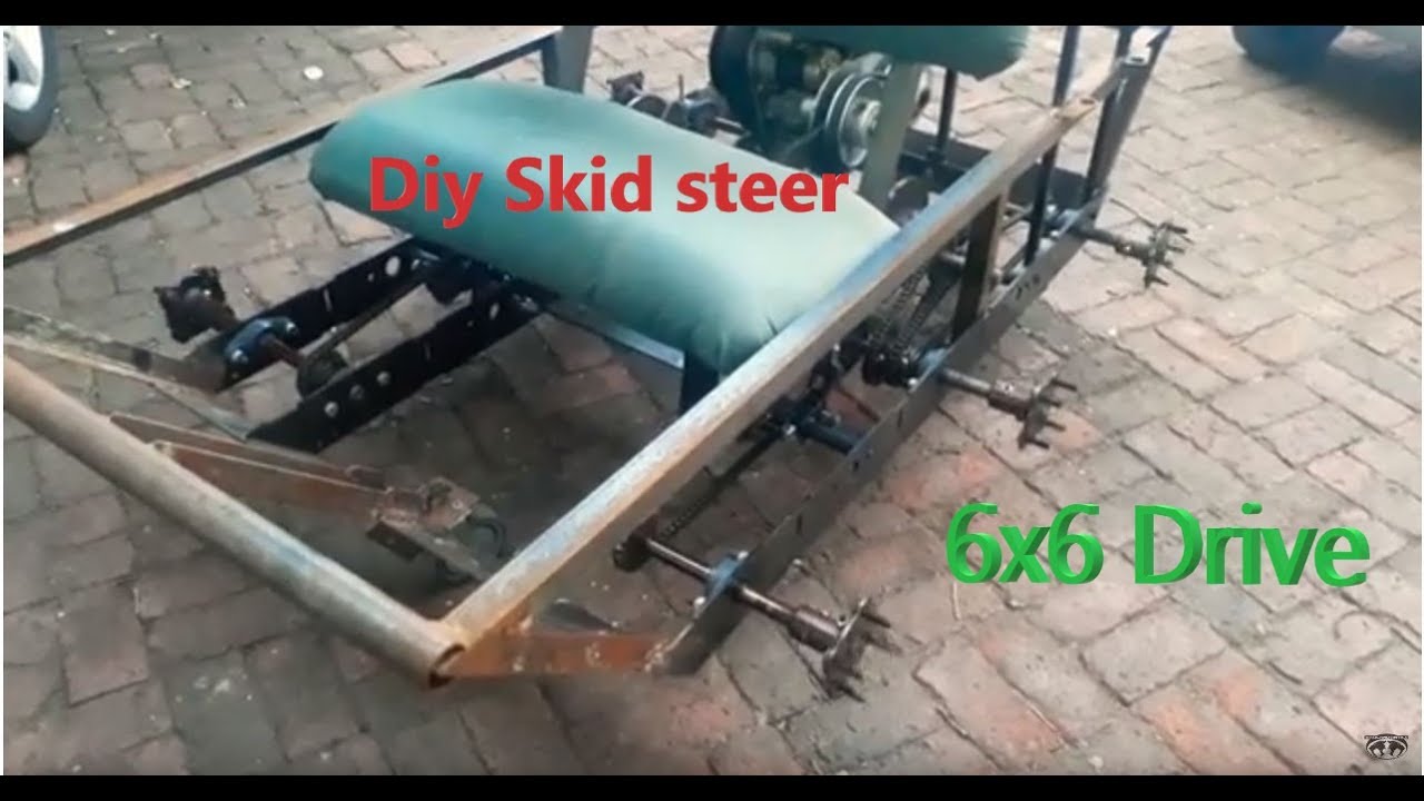 DIY Skidsteer 6x6 drive line assembly - YouTube