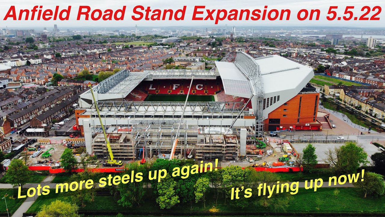Anfield Road Stand Expansion Update 29 (5.5.22) - YouTube