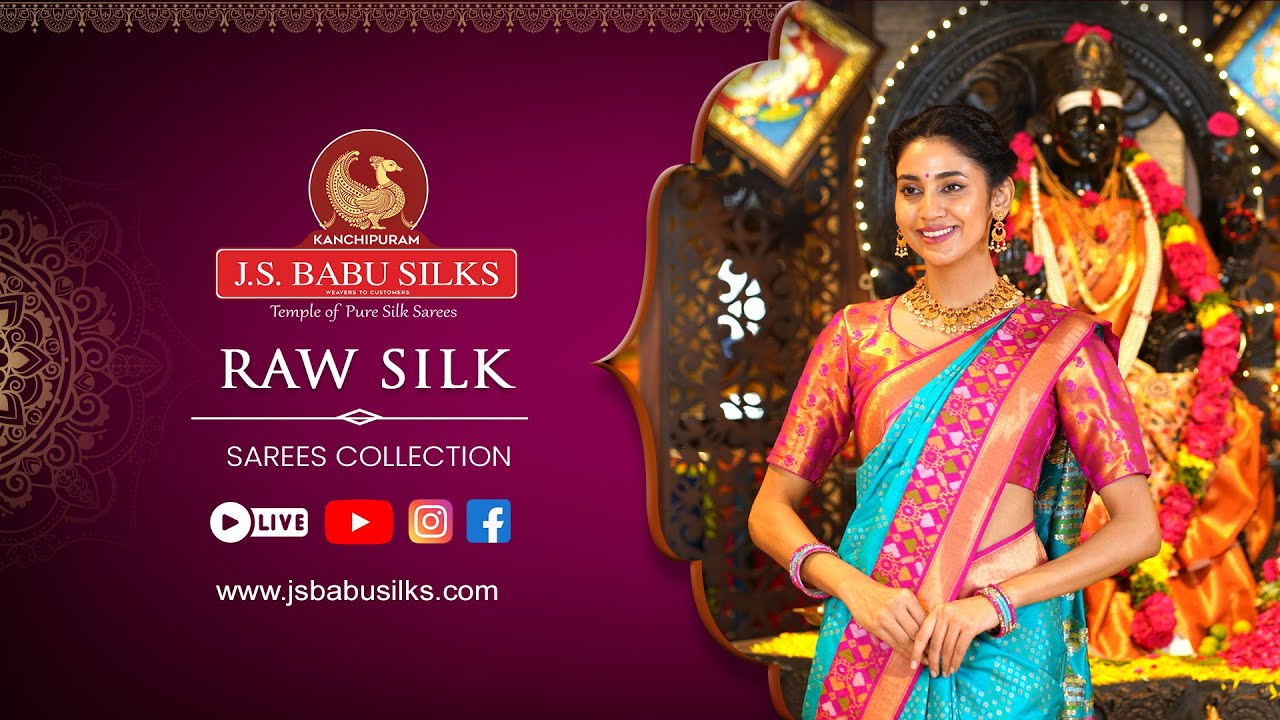 Latest Raw Silk Sarees Collections @ Kanchipuram JS Babu Silks ...