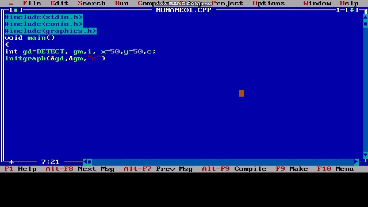 How to Setcolor your name in Turbo C/C++ - YouTube