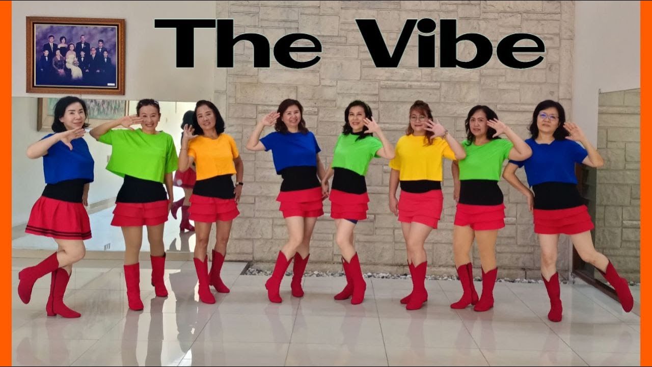 The Vibe Line Dance (demo & count) - YouTube