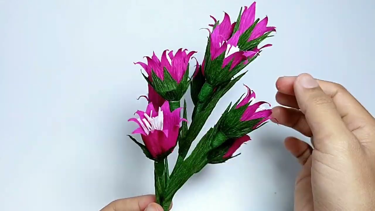Cara membuat bunga mudah dari kertas || DIY paper flowers, easy paper ...