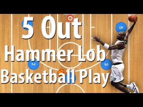 5 Out SNR Hammer Lob Set Basketball Play | 5 Out Basketball Offense ...