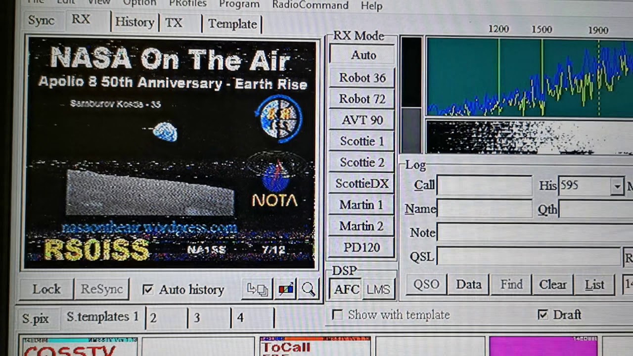 Décodage sstv station iss RSOISS - YouTube