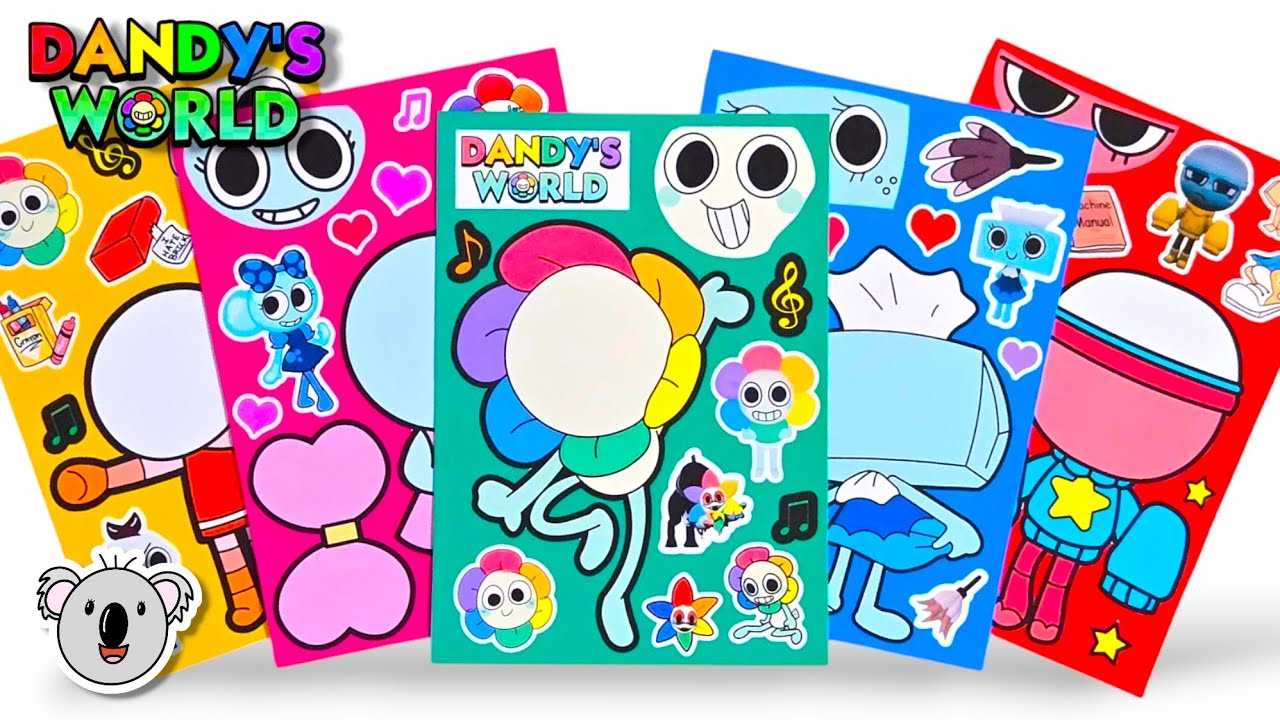 🌈DANDY’s WORLD Sticker 1st🌼 | 댄디의 세계 스티커 첫번째 🌼 | Dandy Poppy Tisha ...