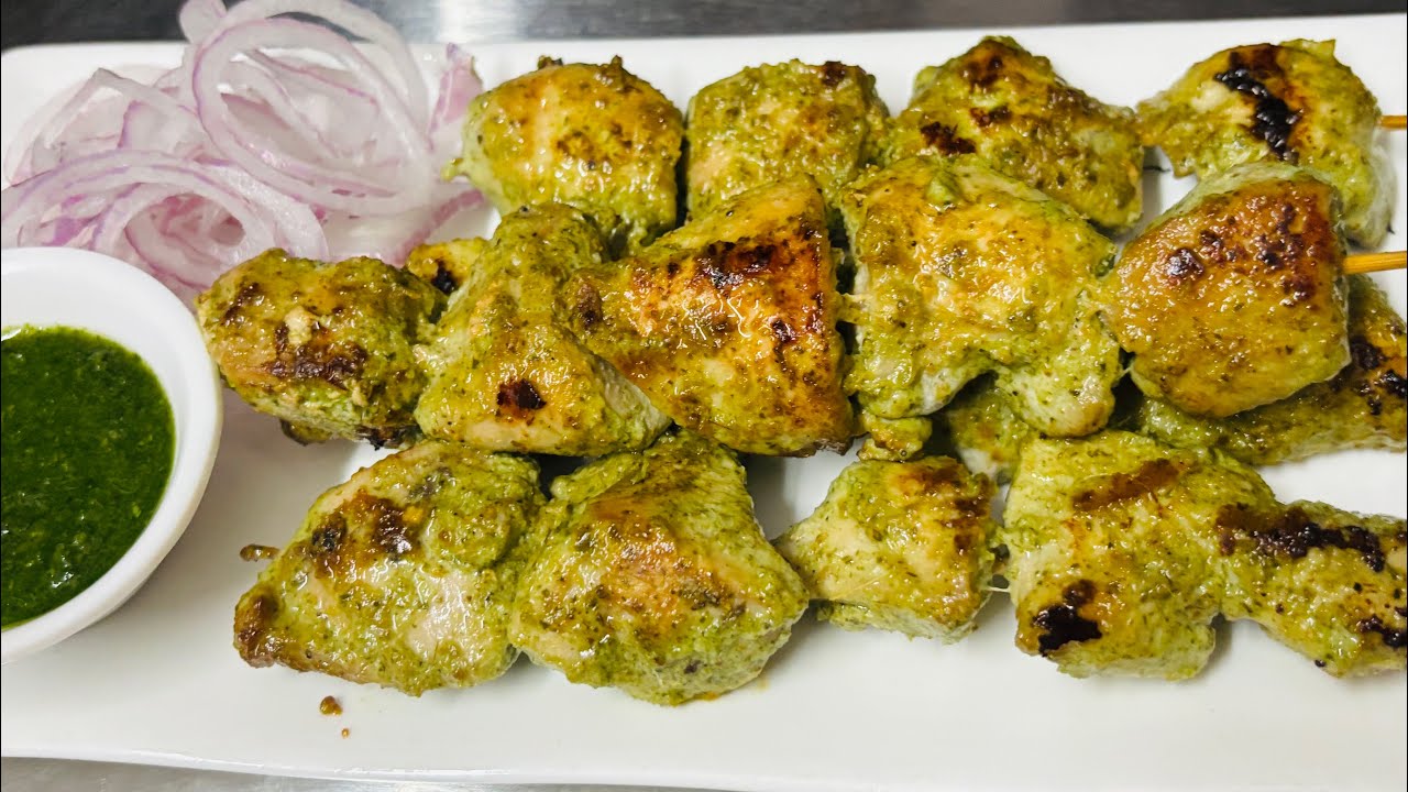 Green Chicken Tikka Mouth Watering Recipe (subscribe, like and share ...