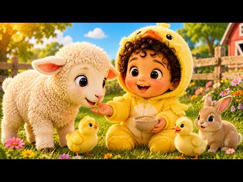 Baby Feeds Cute Baby Animals! 🍼🐶🐰 | Learn Animals & Food for Toddlers | Animal Sound For Kids