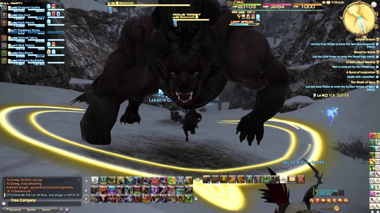 FFXIV - He Taken it with His Eyes (Behemoth´s Fate) - World Boss ...